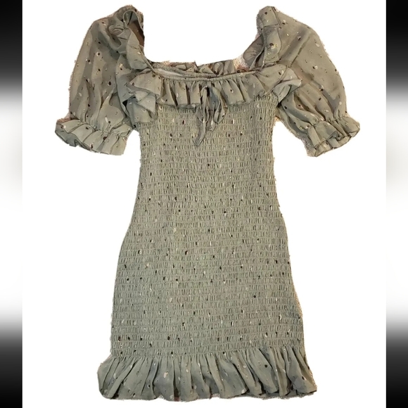 Francesca's Collections | Dresses | Francescas Mi Ami Smocked Sage ...